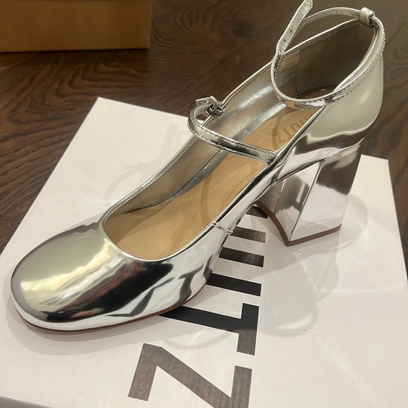 SCHUTZ | Shoes | Schutz Silver Maryjane Heel | Poshmark
